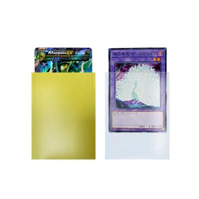 China 100 Counts MTG Size 67*92mm Yellow Matte Trading Cards Photo Card Sleeve for sale
