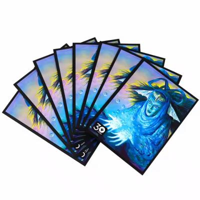 China Customized Super Flat Silver Interior Card Sleeves Protector HD CMYK Art Printed for sale
