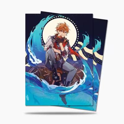China Customized 61x91mm Sports Print Anime Card Holder Logo Print Trading Card Sleeves Custom for sale