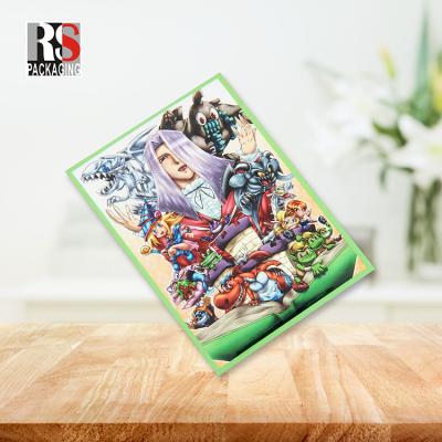 China Shield 66mmx91mm Holographic Anime Game Yugioh Trading Tgc Black Border Card Sleeves for sale