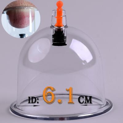 China Thick Cupping Wall 1000 Y1 MIX 6.1CM Hand Pump Disposable Hijama Therapy Vacuum Cup Set for sale