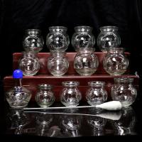 China Thick Non-Slip Bottle Bottom Glass Vacuum Cupping Set for Chinese Hijama and Massage for sale