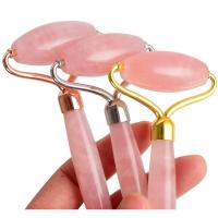 China Silver Frame Color 2 in 1 Natural Jade Roller and Gua Sha Set for Facial Massage for sale