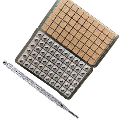 China Ear Acupuncture Point 1200 Counts Vaccaria Plaster Bean Acupressure Kit and Point Pen for sale