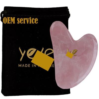 China Upgrade Your Body Massage with Afghanistan Jade Facial Massager and Pink Guasha Board for sale
