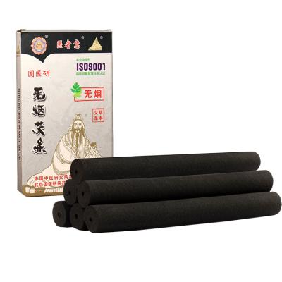 China Sealed Package Smokeless Moxa Mugwort Rolls for Acupuntura Massage 16mm*130mm Body for sale