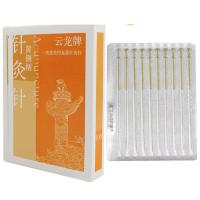 China Disposable Sterile Acupuncture Needles 100pcs/Box Brass Handle Aluminum Foil Packing for sale