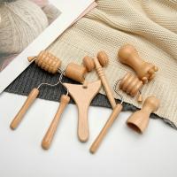 China 8pcs Handmade Natural Wood Facial Massage Set for Lymphatic Drainage and Body Therapy for sale