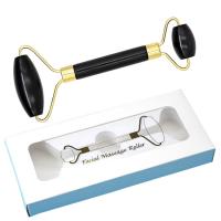 China 145*40*55mm Obsidian Quartz Jade Facial Massage Roller Anti Aging with OEM Package for sale
