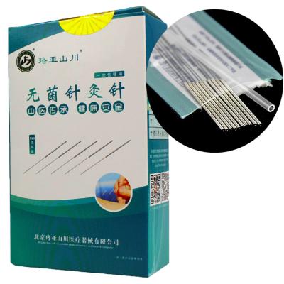 China 500pcs Pack of 25x25 Stainless Steel Medical Disposable Acupuncture Needles with Tube for sale