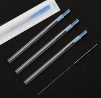 China Sterile Huanqiu Acupuncture Needles 100 pcs Stainless Steel Single with Guide Tube for sale