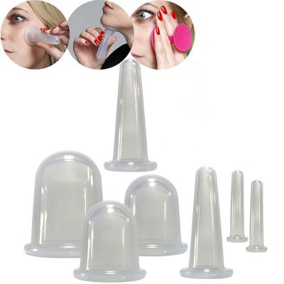 China Beauty Function 7-Piece White Silicone Hijama Face Cups for Anti-Aging Facial Cupping for sale