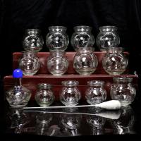 China 12 Piece Glass Fire Cupping Set 1- 5 Cupping Size Hijama Massage Therapy Ventosa Cup for sale