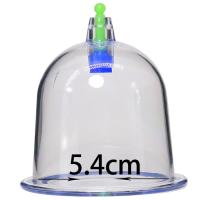 China Transparent Colors of Cupping 5.4cm Vacuum Suction Massager for Hijama Cups in T2 Size for sale