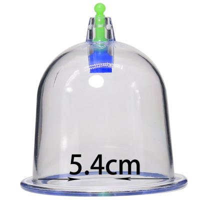 China Transparent Colors of Cupping 5.4cm Vacuum Suction Massager for Hijama Cups in T2 Size for sale