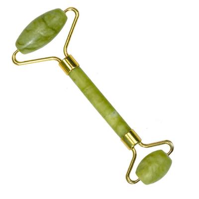 China Customized Personalized Facial Massager Natural Green Jade Roller with Custom Logo for sale