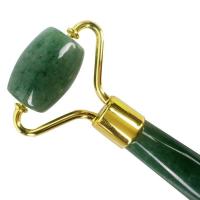 China Facial Guasha Skin Massager Tool Natural Stone Green Jade Roller Set with Box Packaging Kit for sale