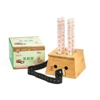 China Four Holes Row 2 Portable Bamboo Moxa Box for Traditional Chinese Medicine Treatment for sale