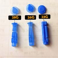 China Class I 30G Blue Flat Twist Easycare Blood Lancet Blood Sugar Lancets Hijama Lancet for sale