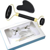 China Box OEM Natural Jade Facial Roller Gua Sha Scraper for Firming and Anti-Aging Massage for sale