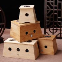 China Bamboo Moxa Box for Moxa Moxibustion Medicine Therapy  14.2*9.9*9.5cm for sale