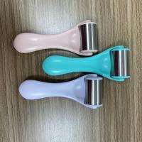 China Pink/Green/White Frame Color Stainless Steel Facial Ice Roller for Face Massager for sale