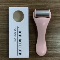 China Pink/Green/White Frame Color Stainless Steel Facial Ice Roller for Face Massager for sale