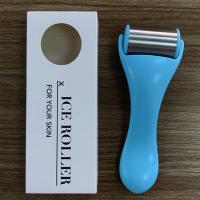 China Pink/Green/White Frame Color Stainless Steel Facial Ice Roller for Face Massager for sale