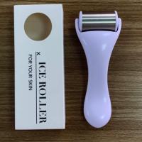 China Pink/Green/White Frame Color Stainless Steel Facial Ice Roller for Face Massager for sale
