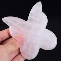 China Natural Rose Quartz Butterfly Gua Sha for Face Neck Back Shoulder Waist Health Care for sale