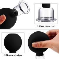 China Silicon Valve Rubber Head Face Lifting Hijab Jars Description Facial Cupping Medical Glass for sale