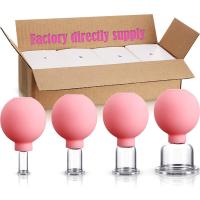 China Rubber Facial Body Massage Glass Cupping Silicone Suction Cup Set for Healthy Care for sale
