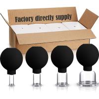 China Rubber Facial Body Massage Glass Cupping Silicone Suction Cup Set for Healthy Care for sale