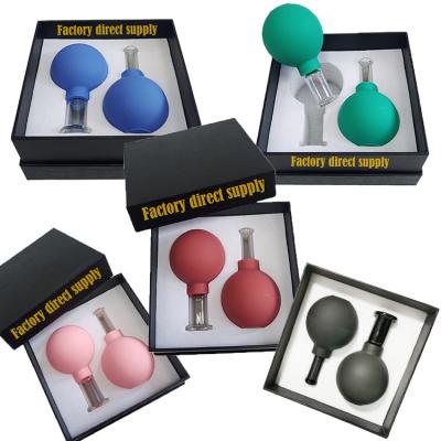 China Body Hijama Facial Glass Cupping Set with Rubber Head and Anti-cellulite Treatment for sale