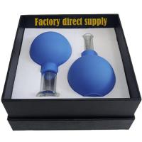 China Body Hijama Facial Glass Cupping Set with Rubber Head and Anti-cellulite Treatment for sale