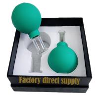 China Body Hijama Facial Glass Cupping Set with Rubber Head and Anti-cellulite Treatment for sale