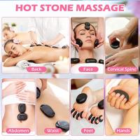 China Variety of Stone Sizes Professional Hot Stone Massage Kit with 28 Pcs Basalt Stones for sale