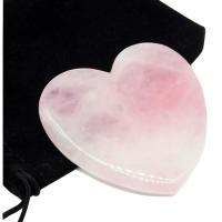 China 100% Natural Jade Rose Quartz Heart GuaSha Shape Scraping Massage Scraper for Face Tool for sale