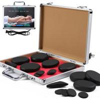 China Electric Hot Stone Massage Set with Heater 16pcs Hot Stones and Natural Basalt Stones for sale