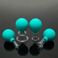 China Genuine Rubber Massage Cups Glass Cellulite Cupping Set for Face and Body Therapy for sale