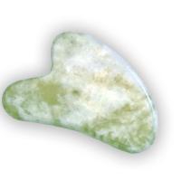 China Facial Massager Nature Jade Stone Guasha Board Scraper Luxury Heart Clear Quartz Gua Sha for sale