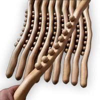 China Natural Wood Massage Stick for Body Belly Back Scraping SPA Therapy Roller Tool Point Treatment Guasha Relax for sale