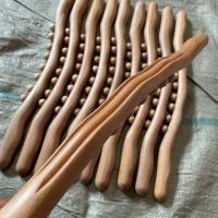 China Natural Wood Massage Stick for Body Belly Back Scraping SPA Therapy Roller Tool Point Treatment Guasha Relax for sale