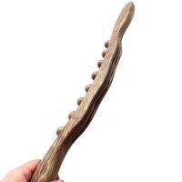 China Personal Health Care 8 Beads Wooden GuaSha Massage Stick for Meridian Scrapping Therapy for sale