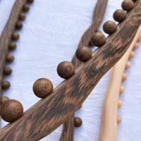 China Personal Health Care 8 Beads Wooden GuaSha Massage Stick for Meridian Scrapping Therapy for sale