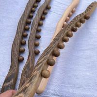 China Personal Health Care 8 Beads Wooden GuaSha Massage Stick for Meridian Scrapping Therapy for sale