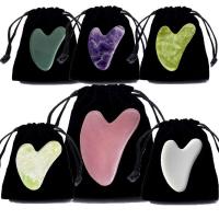 China Private Label Natural Green Aventurine Gua Sha Board for Scraping Massage Stone Face for sale