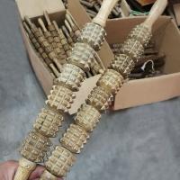 China 5/6/8 Rollers Wooden Sculpture Massage Tools Body Anti Celulite Wooden Massage Roller for sale