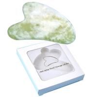 China Black Natural Obsidian Gua Sha Stone Facial Massager Scrapting Board for Face Massage for sale