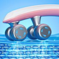 China Anti-Acne Hand-Held Electric Facial Massager Roller with EMS V Face Lifting Function for sale